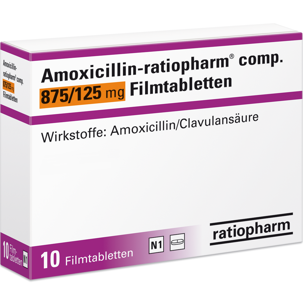 Amoxicillin ratiopharm Comp 875 Mg 125 Mg Filmtabletten Ratiopharm GmbH Amoxicillin ratiopharm Comp 875 Mg 125 Mg Filmtabletten Ratiopharm GmbH