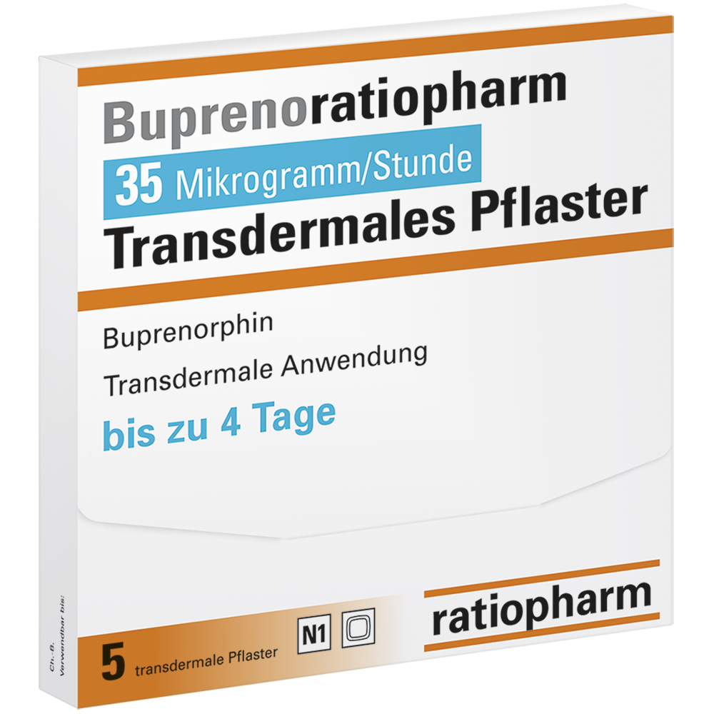 Buprenoratiopharm 35 Mikrogramm/Stunde Transdermales Pflaster ...