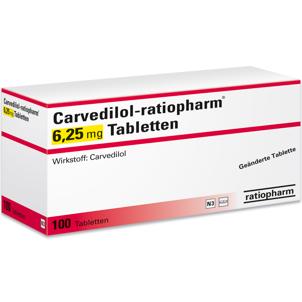Carvedilol-ratiopharm® 6,25 mg Tabletten - ratiopharm GmbH