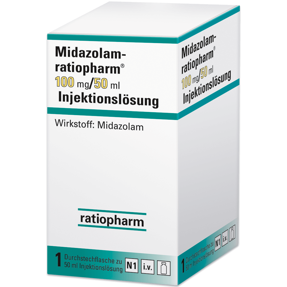 Midazolam ratiopharm 100 Mg 50 Ml Injektionsl sung Ratiopharm GmbH Midazolam ratiopharm 100 Mg 50 Ml Injektionsl sung Ratiopharm GmbH