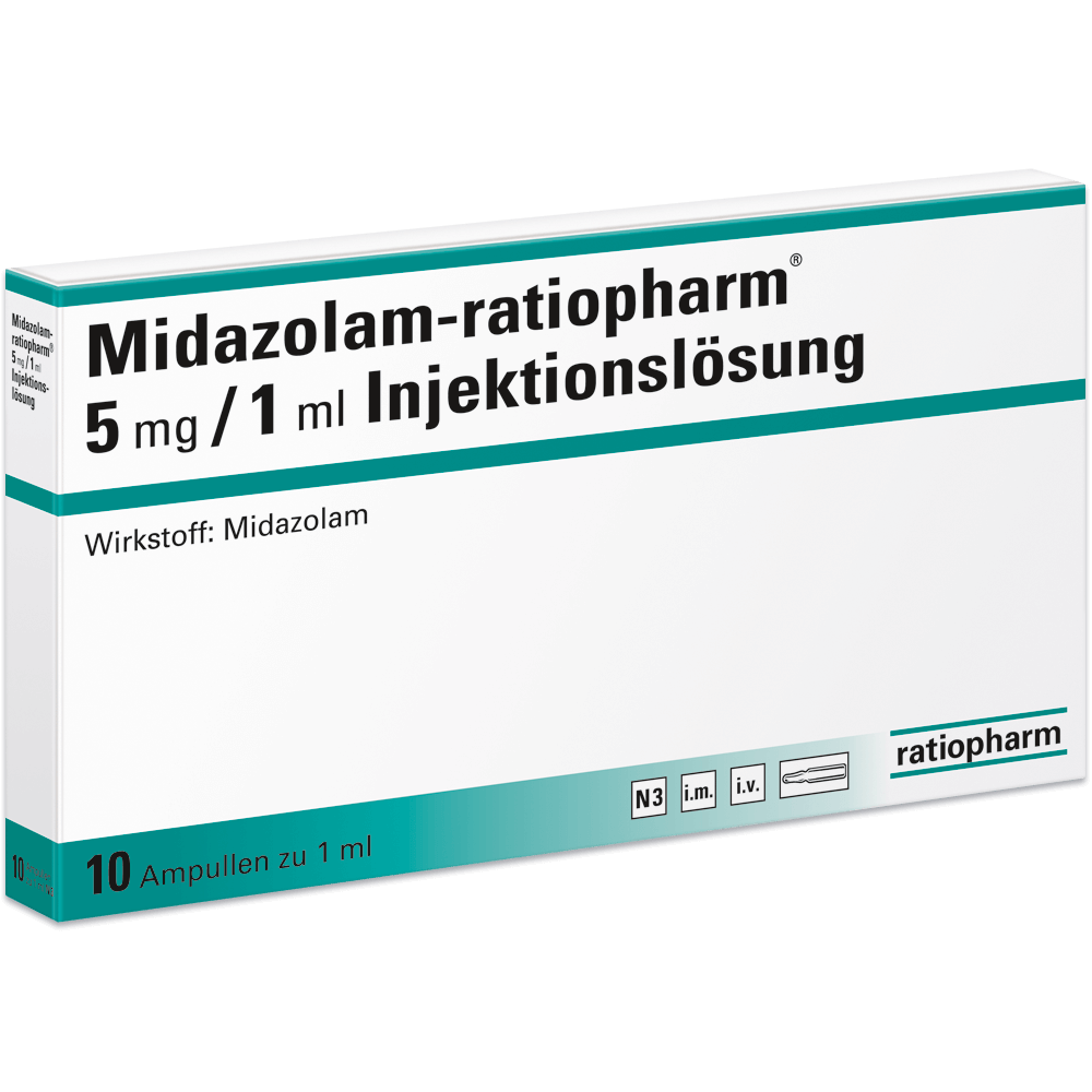 Midazolam ratiopharm 5 Mg 1 Ml Injektionsl sung Ratiopharm GmbH Midazolam ratiopharm 5 Mg 1 Ml Injektionsl sung Ratiopharm GmbH