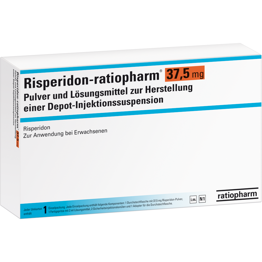 Risperidon-ratiopharm® 37,5 mg Pulver und Lösungsmittel zur Herstellung ...