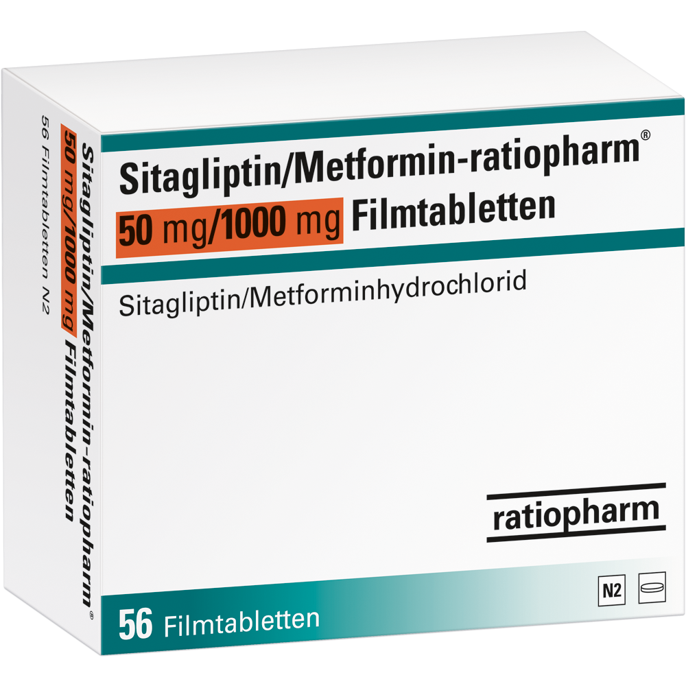 Sitagliptin Metformin ratiopharm 50 Mg 1000 Mg Filmtabletten