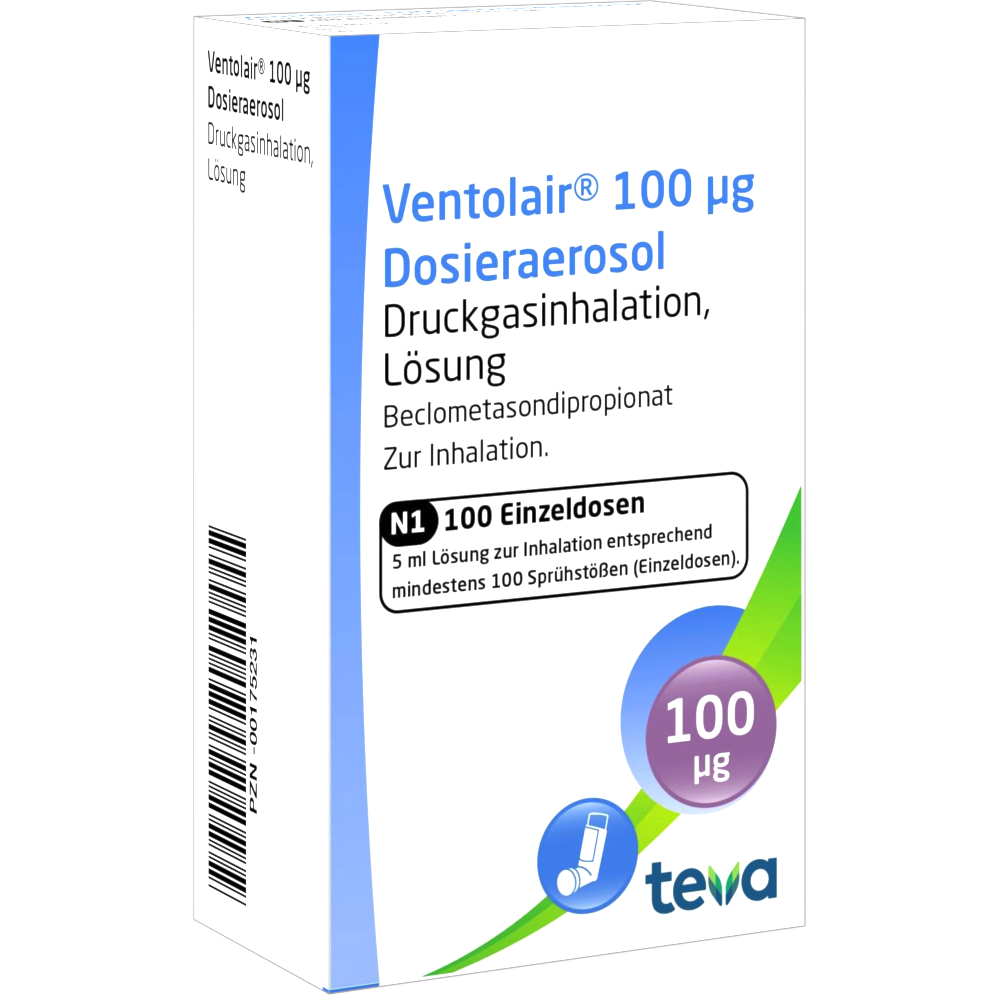 Ventolair mite 50 µg autohaler druckgasinhalation, lösung