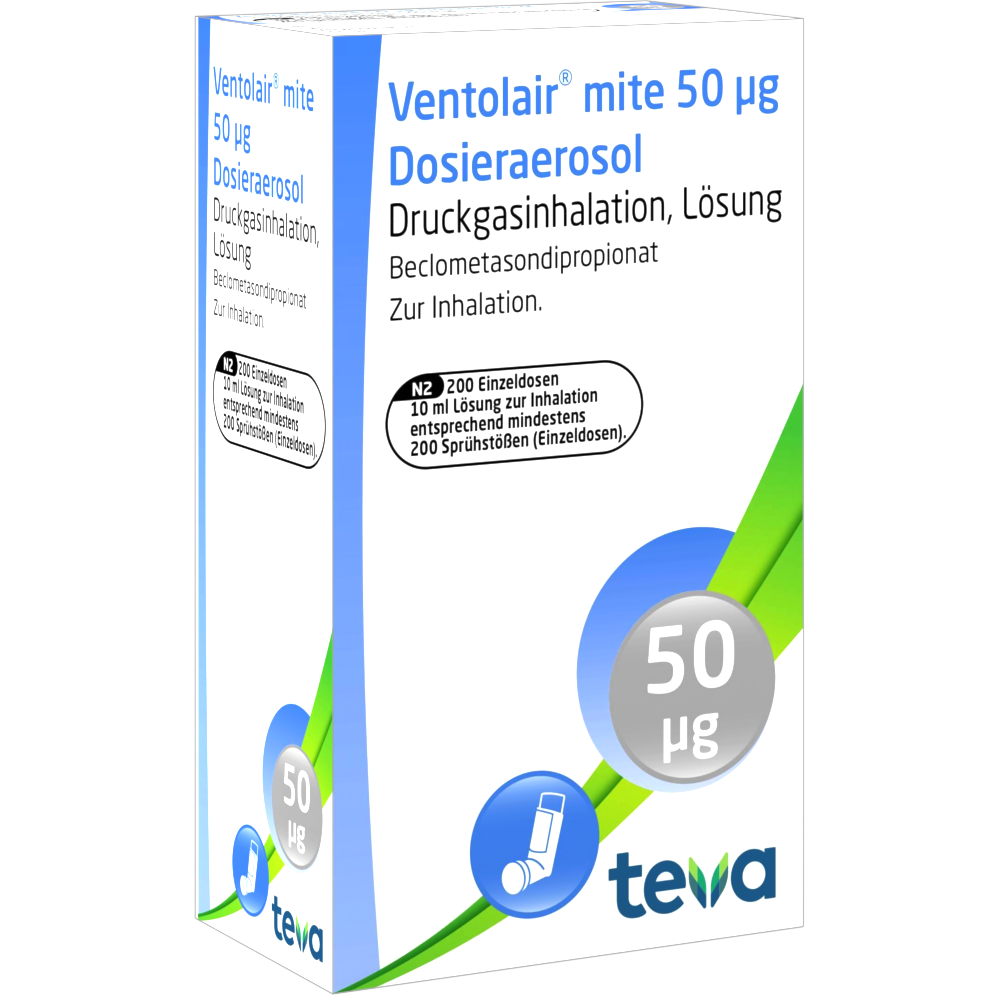 Ventolair® mite 50 µg Dosieraerosol, Druckgasinhalation, Lösung ...